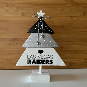 Wood Christmas Tree Las Vegas Raiders - Wooden Christmas Decor for ...