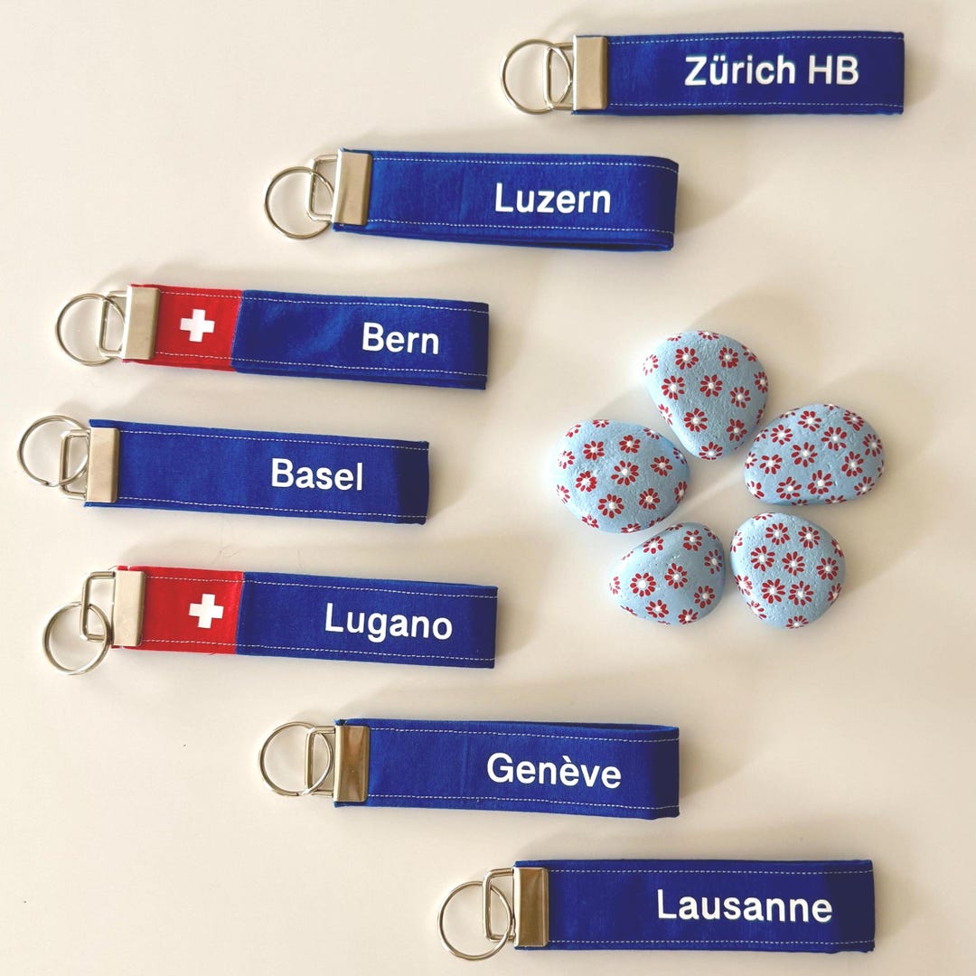 Keychain Swiss Train Station. Makes a Lovely Gift for Any Friend of ...