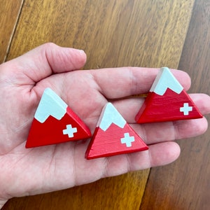 Set of 3 Wooden Swiss Mountain Magnets - Makes a Beautiful Souvenir or ...