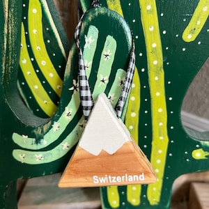 Swiss Mountain Ornament, Swiss Memory, Souvenir, Swiss Gift ...