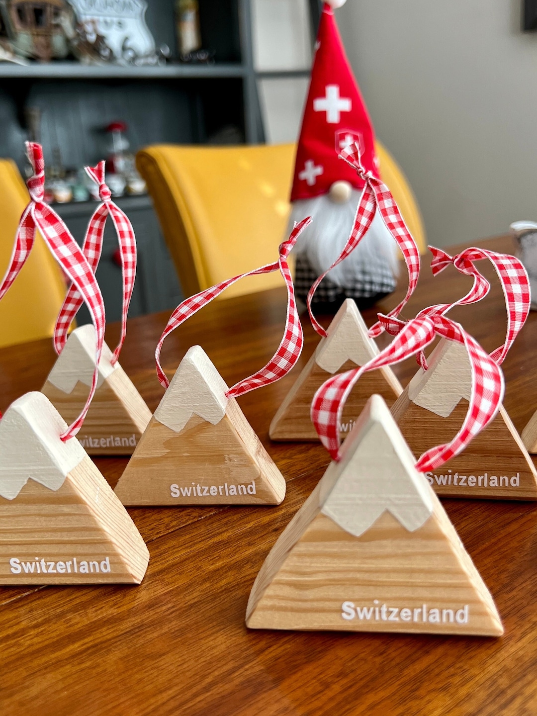 Swiss Mountain Ornament, Swiss Memory, Souvenir, Swiss Gift ...