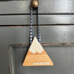 Swiss Mountain Ornament, Swiss Memory, Souvenir, Swiss Gift ...