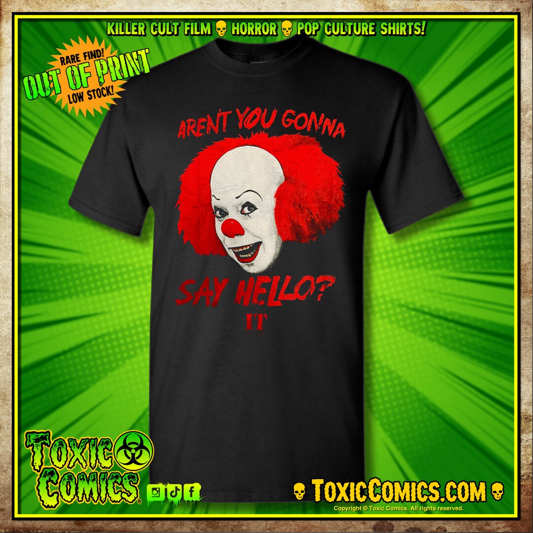 Pennywise From IT 1990 Say Hello Horror Shirt - Etsy