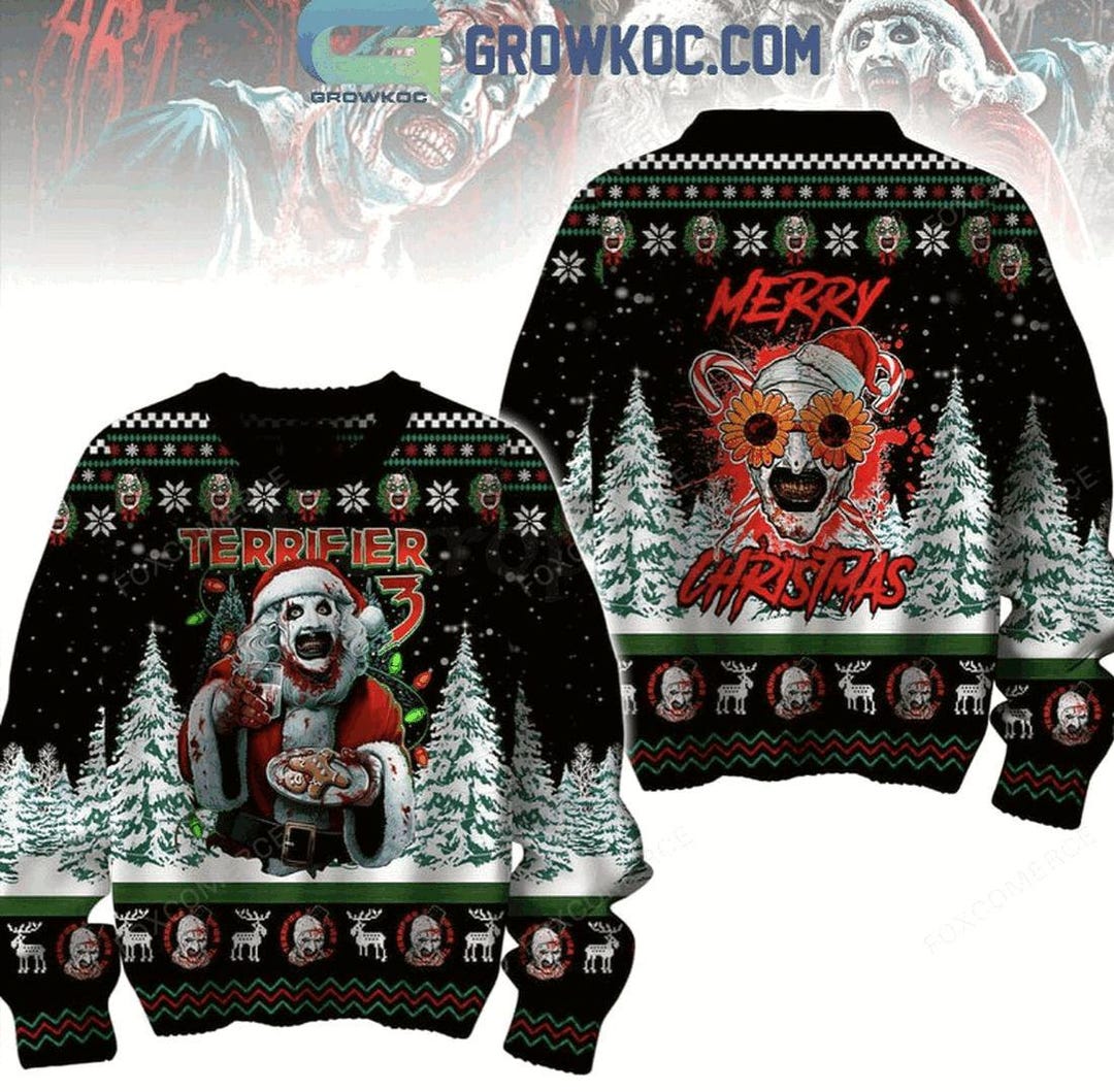 Terrifier Scary Merry Christmas 2025 Ugly Sweater - Etsy