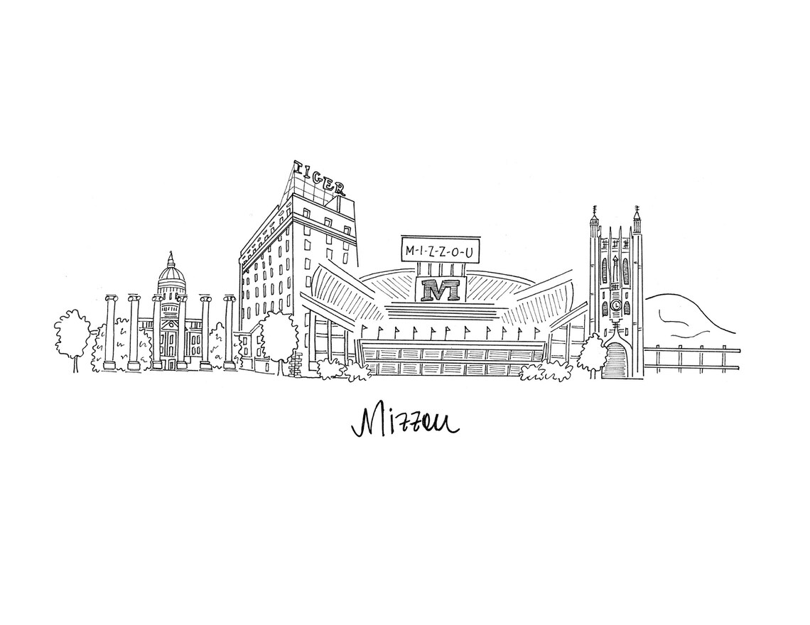 Mizzou University of Missouri Art Print - Etsy