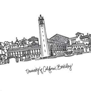 University of California Berkeley Art Print | CA | UC Berkeley - Etsy