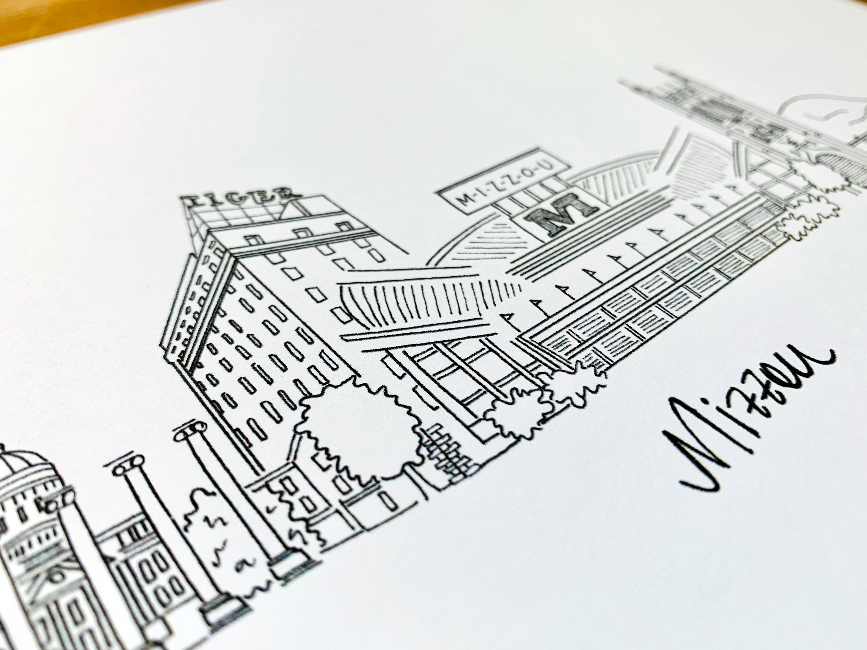 Mizzou University of Missouri Art Print - Etsy