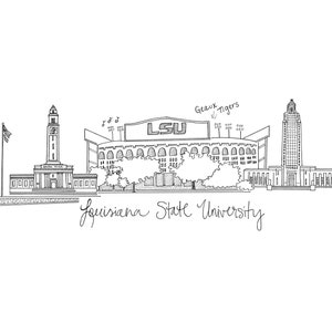 LSU Louisiana State University Art Print - Etsy