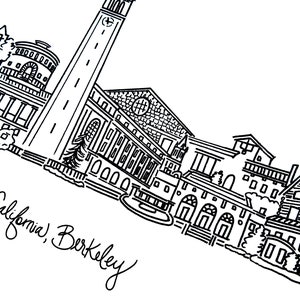 University of California Berkeley Art Print | CA | UC Berkeley - Etsy