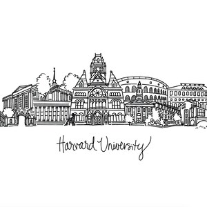Harvard University Art Print | Cambridge MA | Massachusetts - Etsy