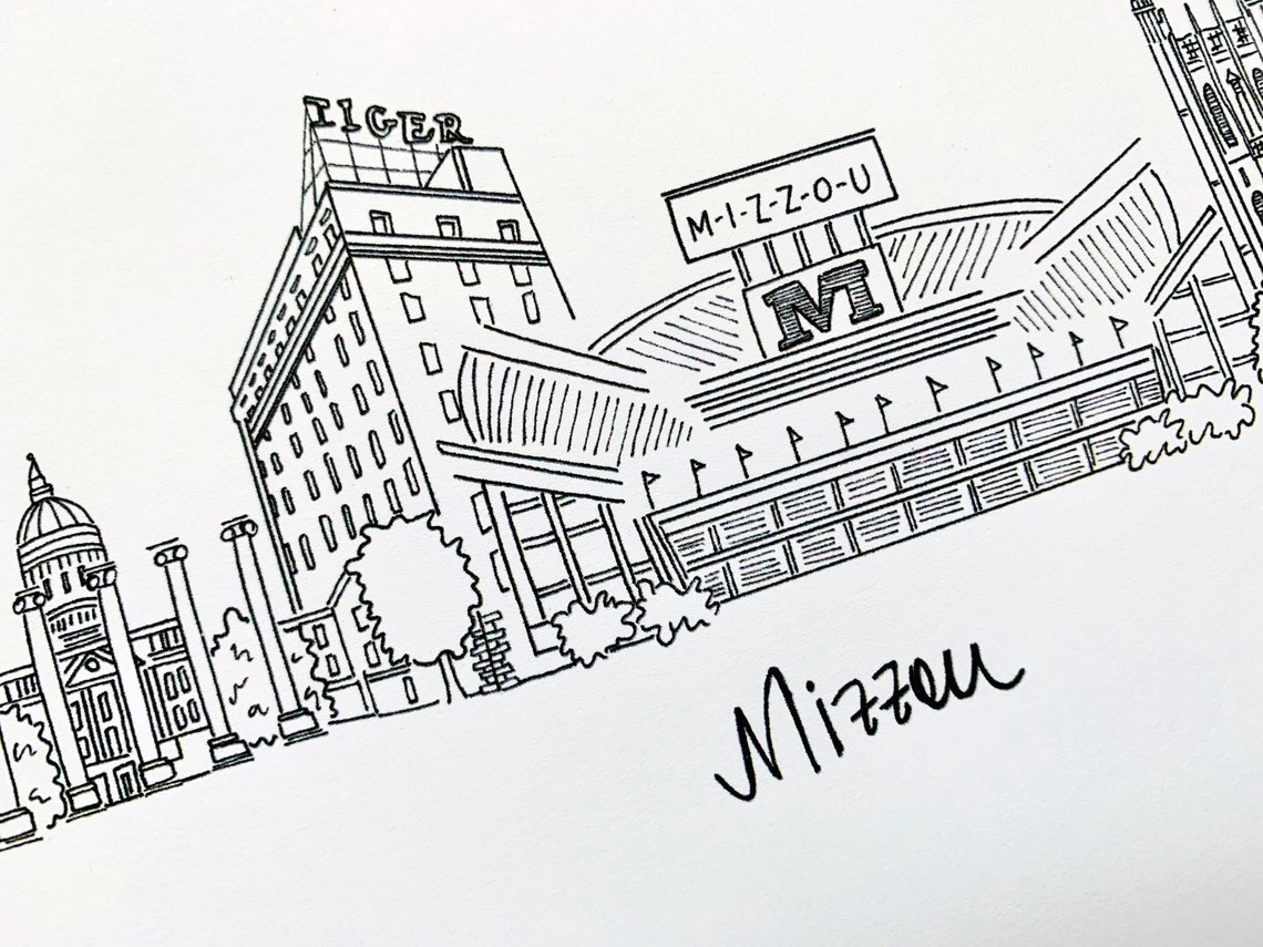 Mizzou University of Missouri Art Print | Etsy