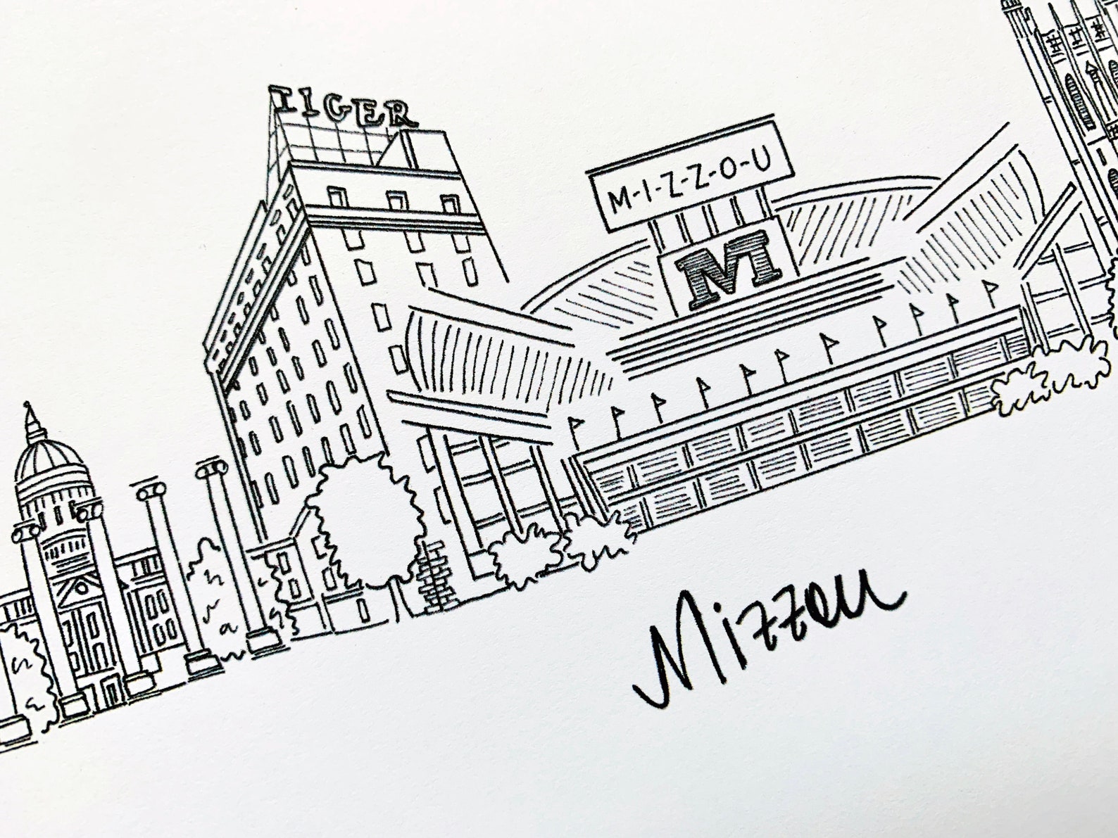 Mizzou University of Missouri Art Print - Etsy