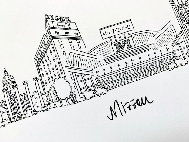 Mizzou University of Missouri Art Print - Etsy