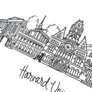 Harvard University Art Print | Cambridge MA | Massachusetts - Etsy