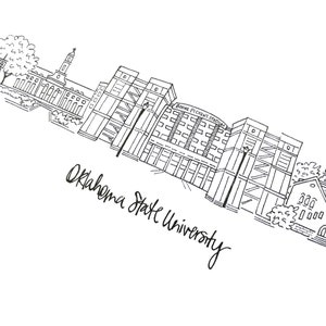 Oklahoma State University Art Print | OSU Cowboys | Stillwater OK | Go ...