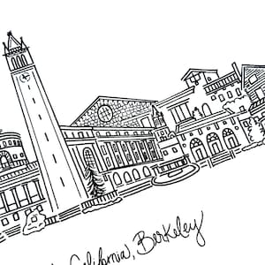 University of California Berkeley Art Print | CA | UC Berkeley - Etsy
