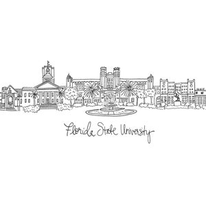 FSU Art Print | Florida State University | Seminoles | Tallahassee - Etsy