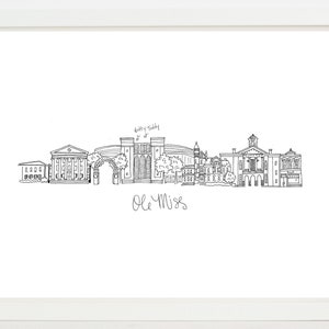 Ole Miss University of Mississippi Art Print - Etsy