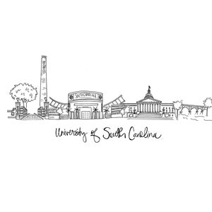 USC University of South Carolina Art Print | Gamecocks - Etsy
