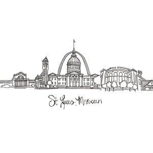 St Louis Missouri Art Print | Saint Louis MO - Etsy