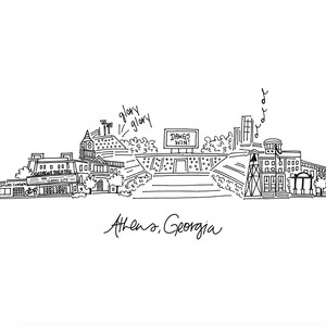 Athens GA Art Print | Classic City | Georgia - Etsy