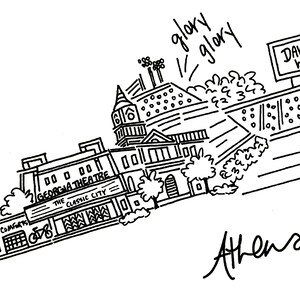 Athens GA Art Print | Classic City | Georgia - Etsy
