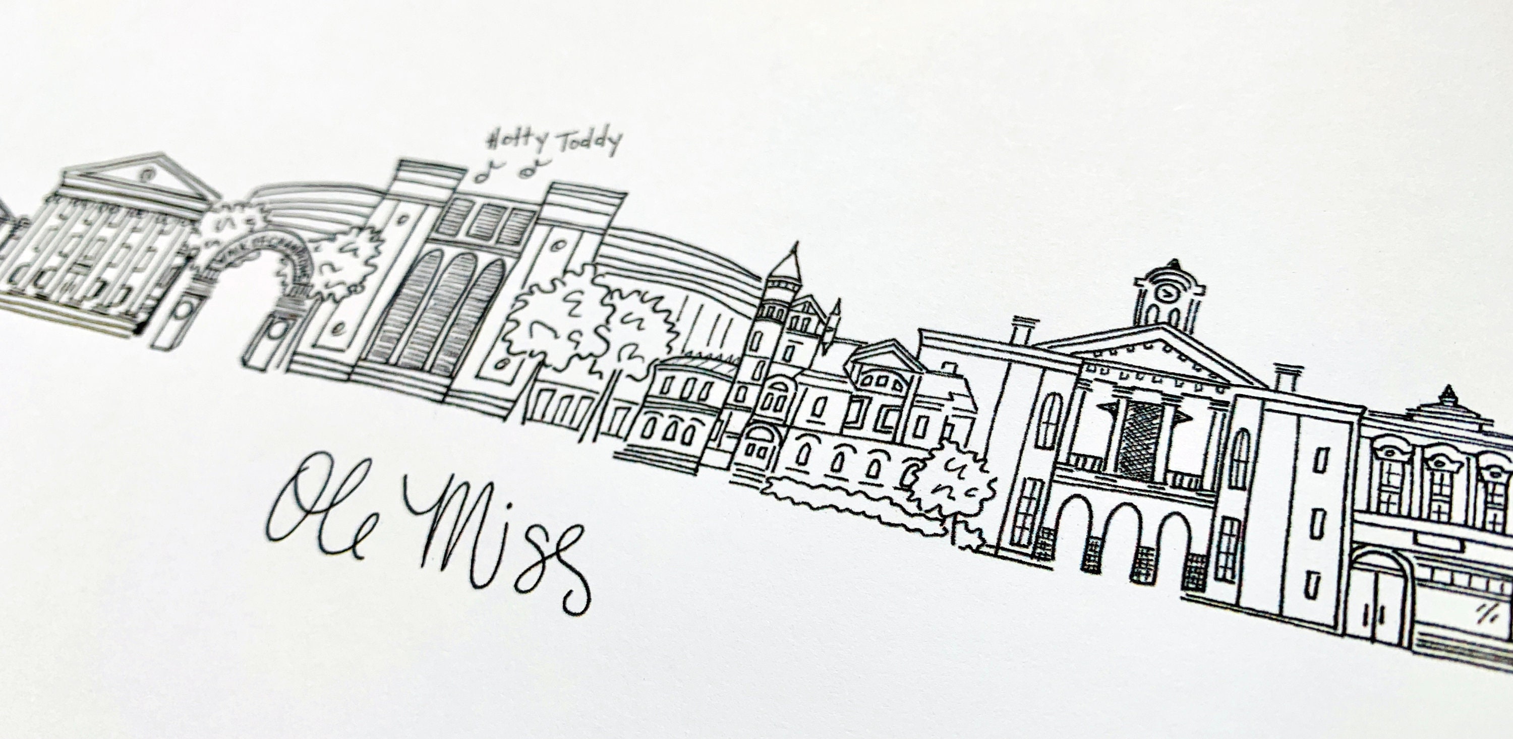 Ole Miss University of Mississippi Art Print - Etsy