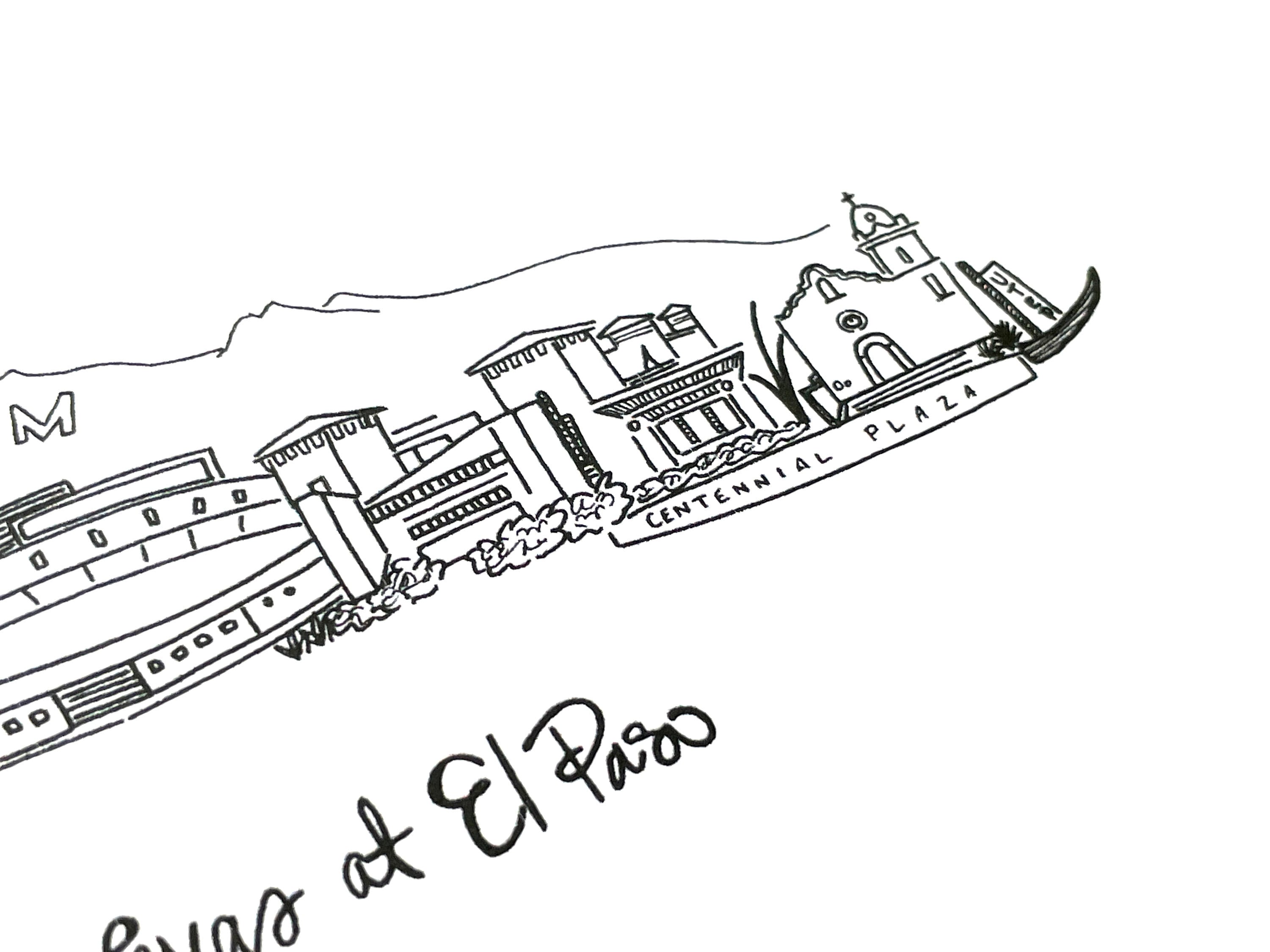 University of Texas at El Paso Art Print UTEP El Paso TX | Etsy