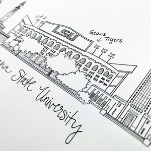 LSU Louisiana State University Art Print - Etsy