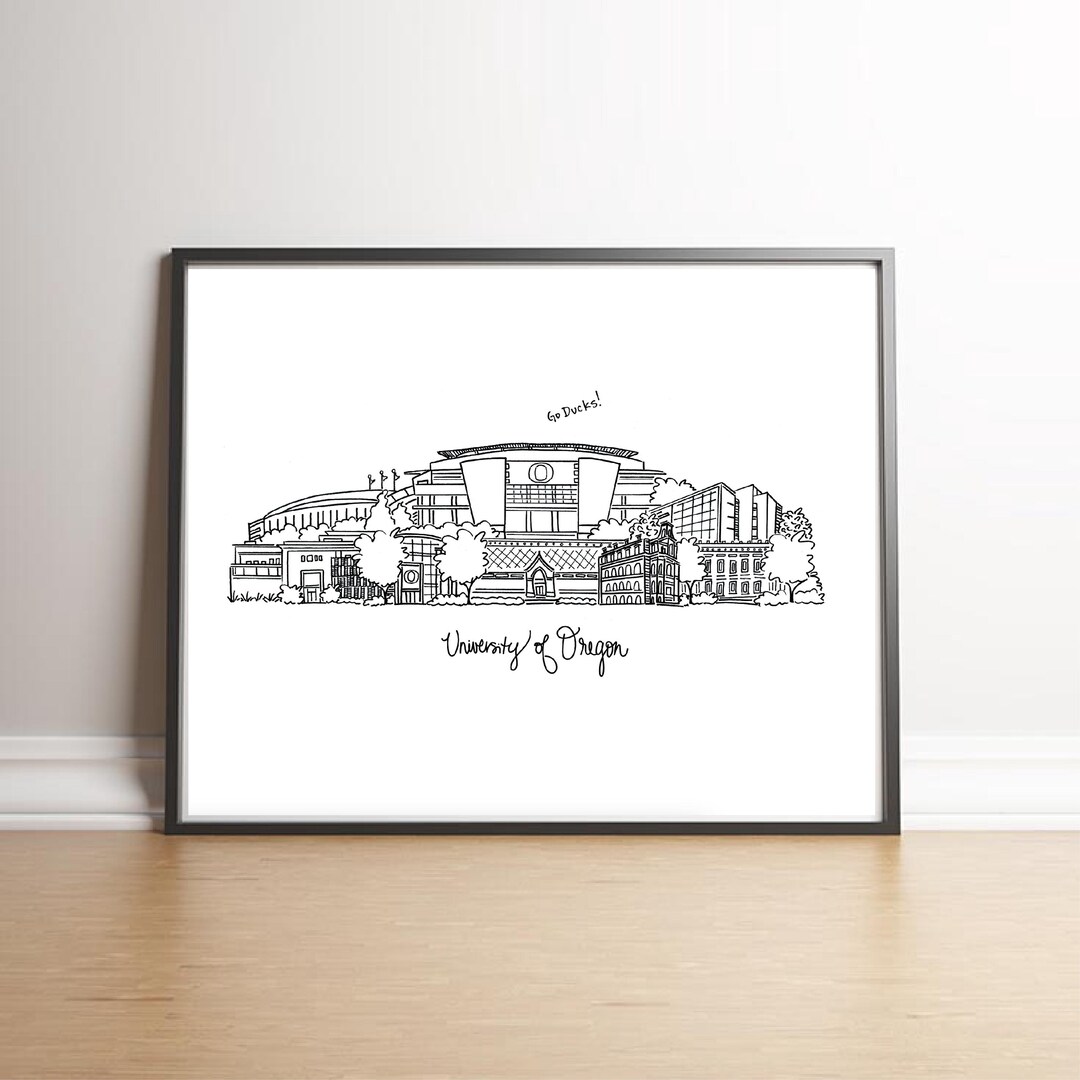 University of Oregon Art Print | Eugene OR - Etsy