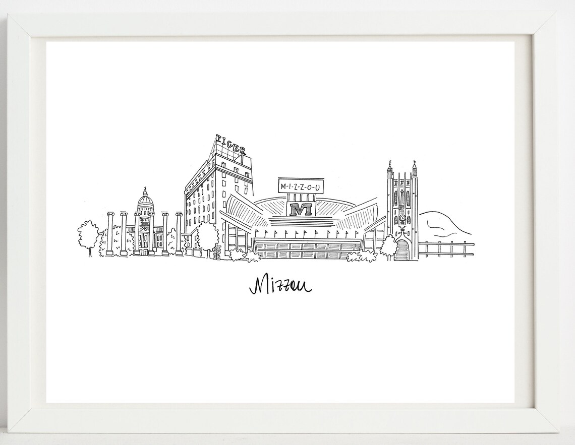 Mizzou University of Missouri Art Print - Etsy