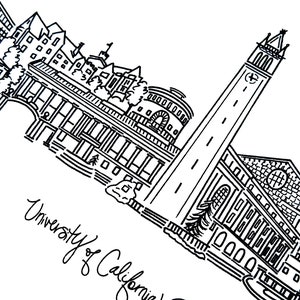 University of California Berkeley Art Print | CA | UC Berkeley - Etsy