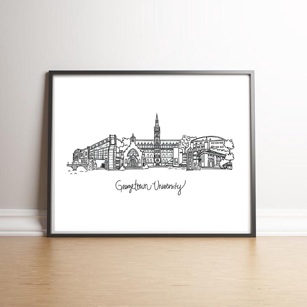 Georgetown University Art Print | Washington DC - Etsy