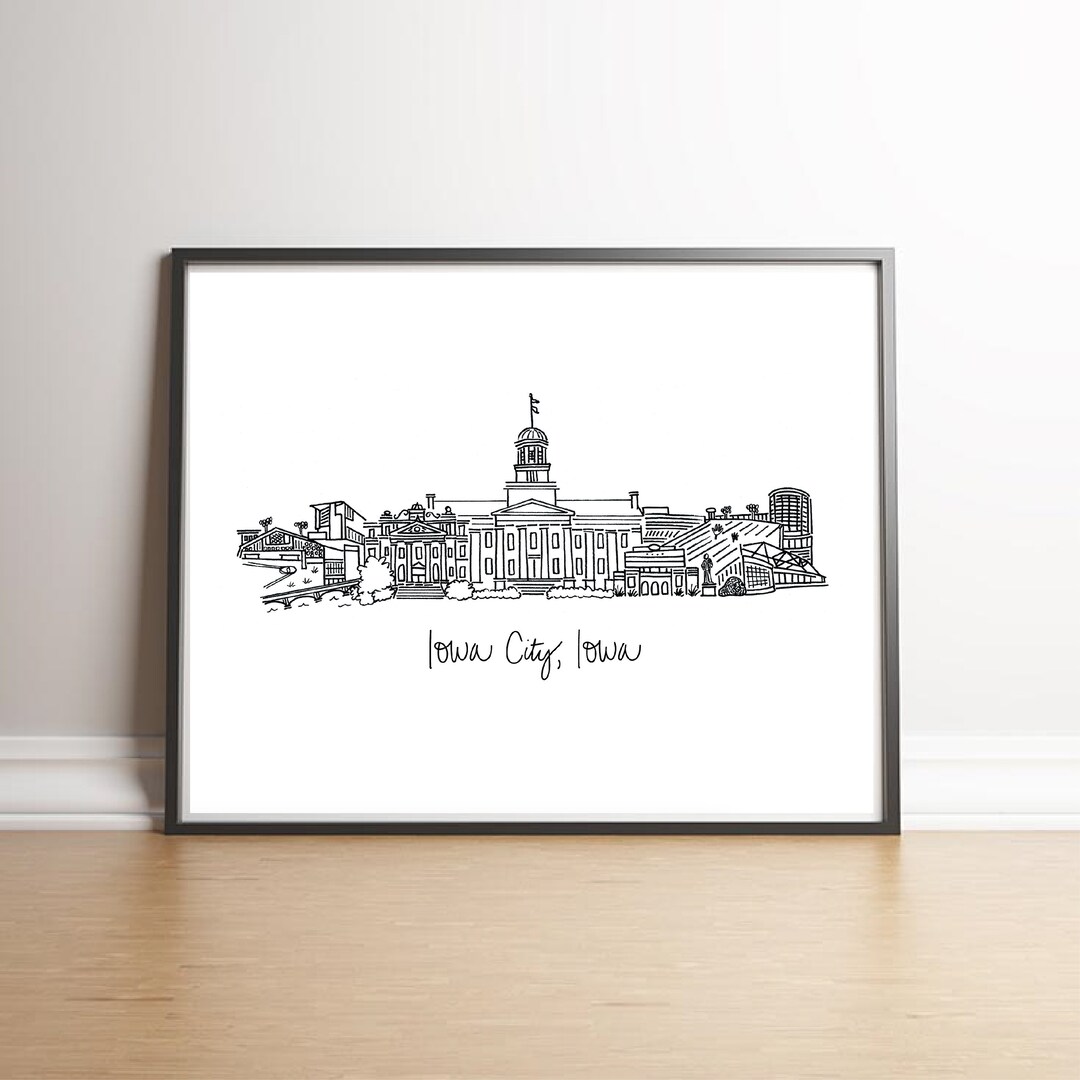 Iowa City Art Print | IA - Etsy