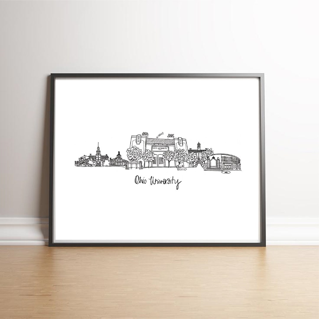 Ohio University Art Print | Athens OH | Bobcats - Etsy