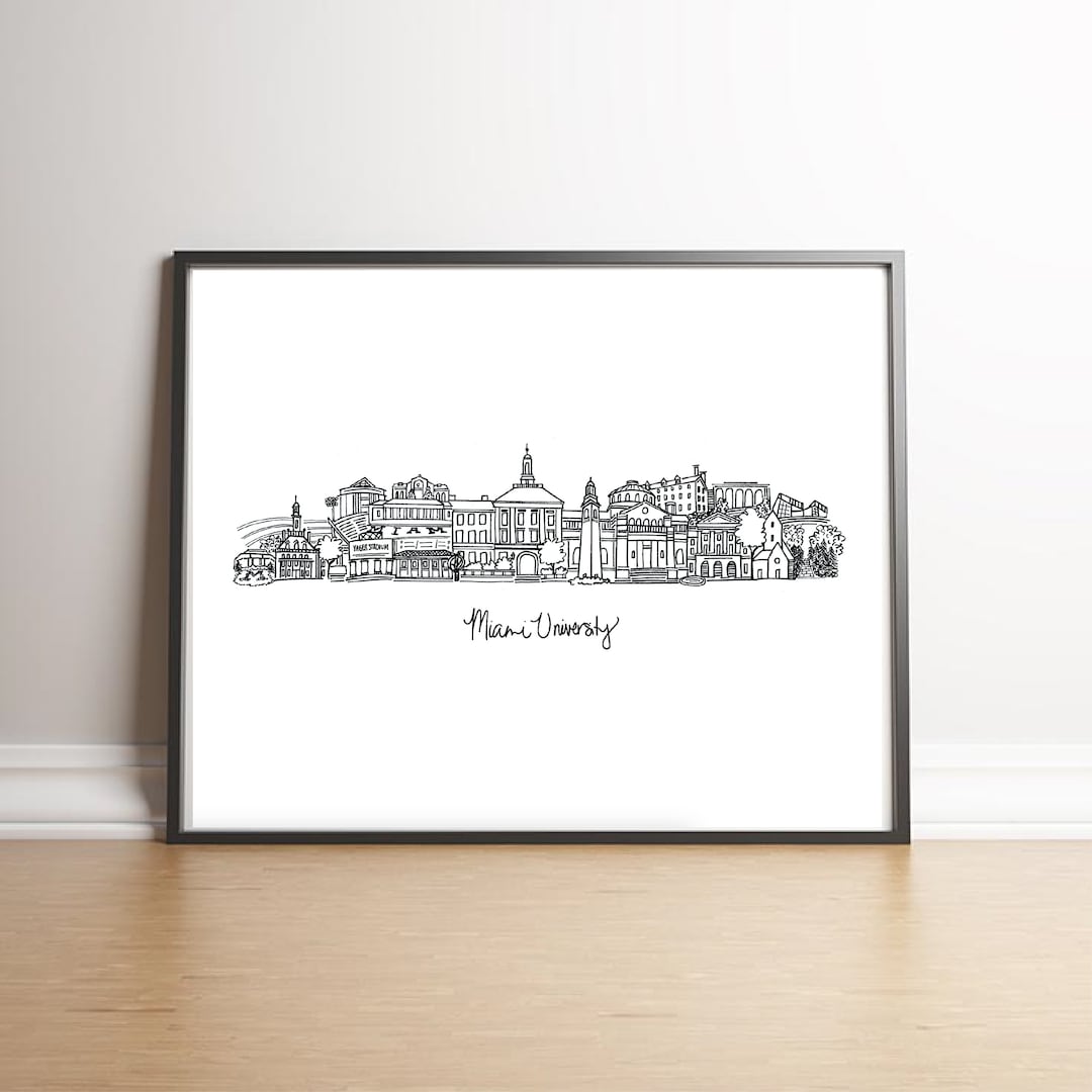 Miami University Art Print | Ohio | Oxford OH - Etsy