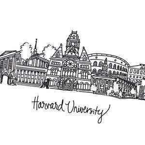 Harvard University Art Print | Cambridge MA | Massachusetts - Etsy