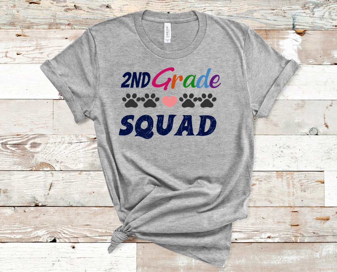 Second Grade Squad Shirt,2nd Grade Squad T-shirt, Teacher Apparel ...