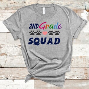 Second Grade Squad Shirt,2nd Grade Squad T-shirt, Teacher Apparel ...
