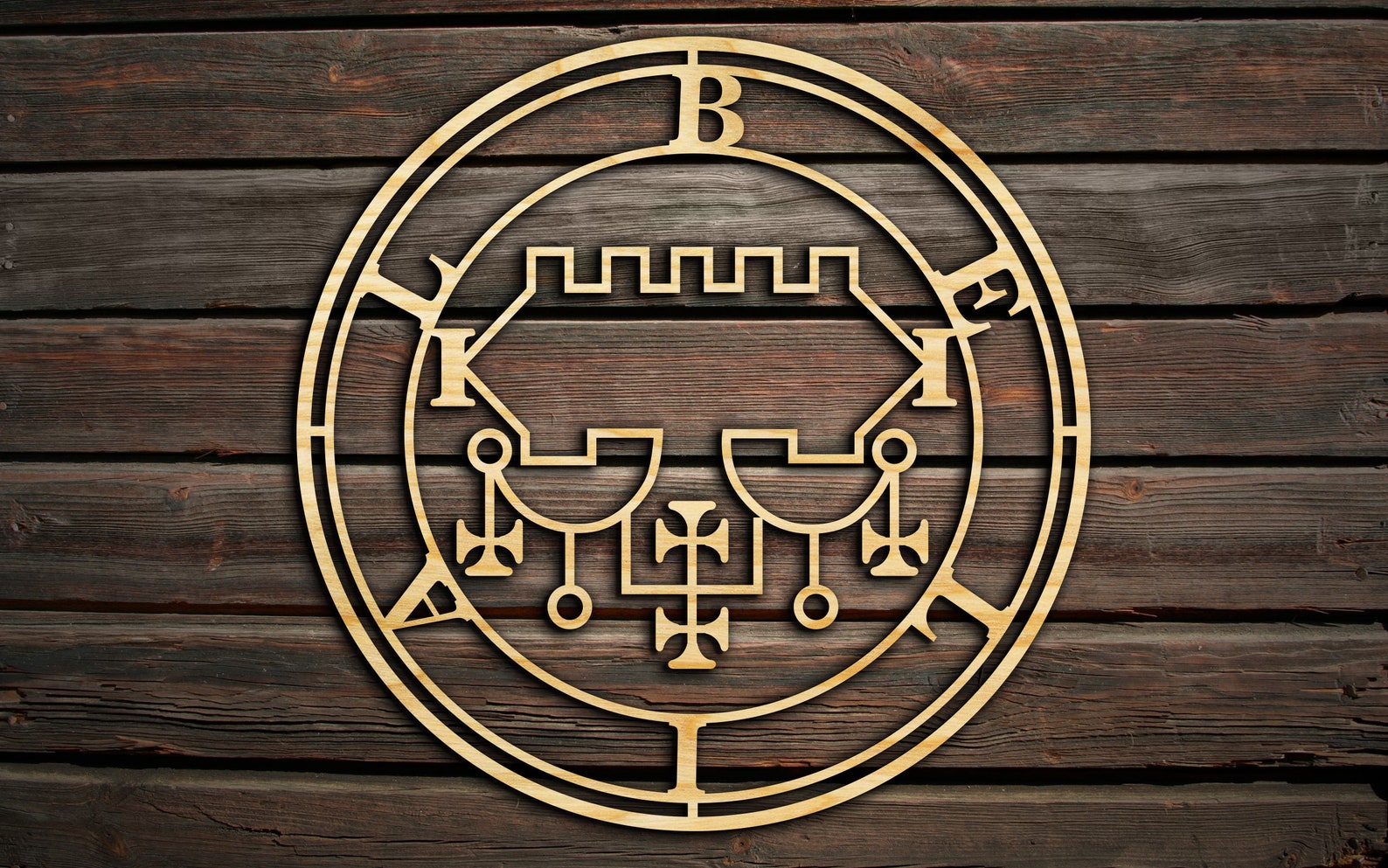 King Belial Sigil Wall Decor From Natural Wood / Hanger Emblem | Etsy