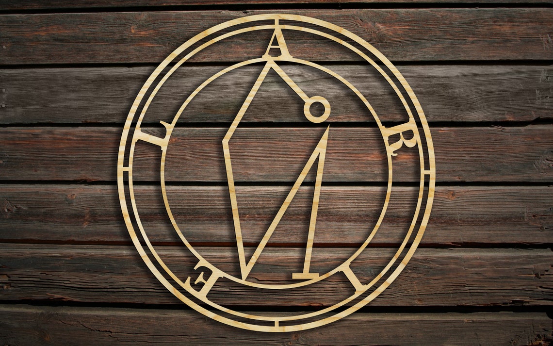 Archangel Ariel wall decor from natural wood / Hanger Emblem | Etsy