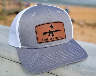 Come and Take It Lone Star Cannon Patriotic Hat, Second Amendment Mesh Snapback Hat 2A Military ...