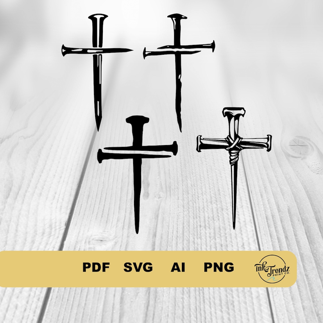 Three Nail Cross Christian Jesus Christ - Digital Download - Cutting ...