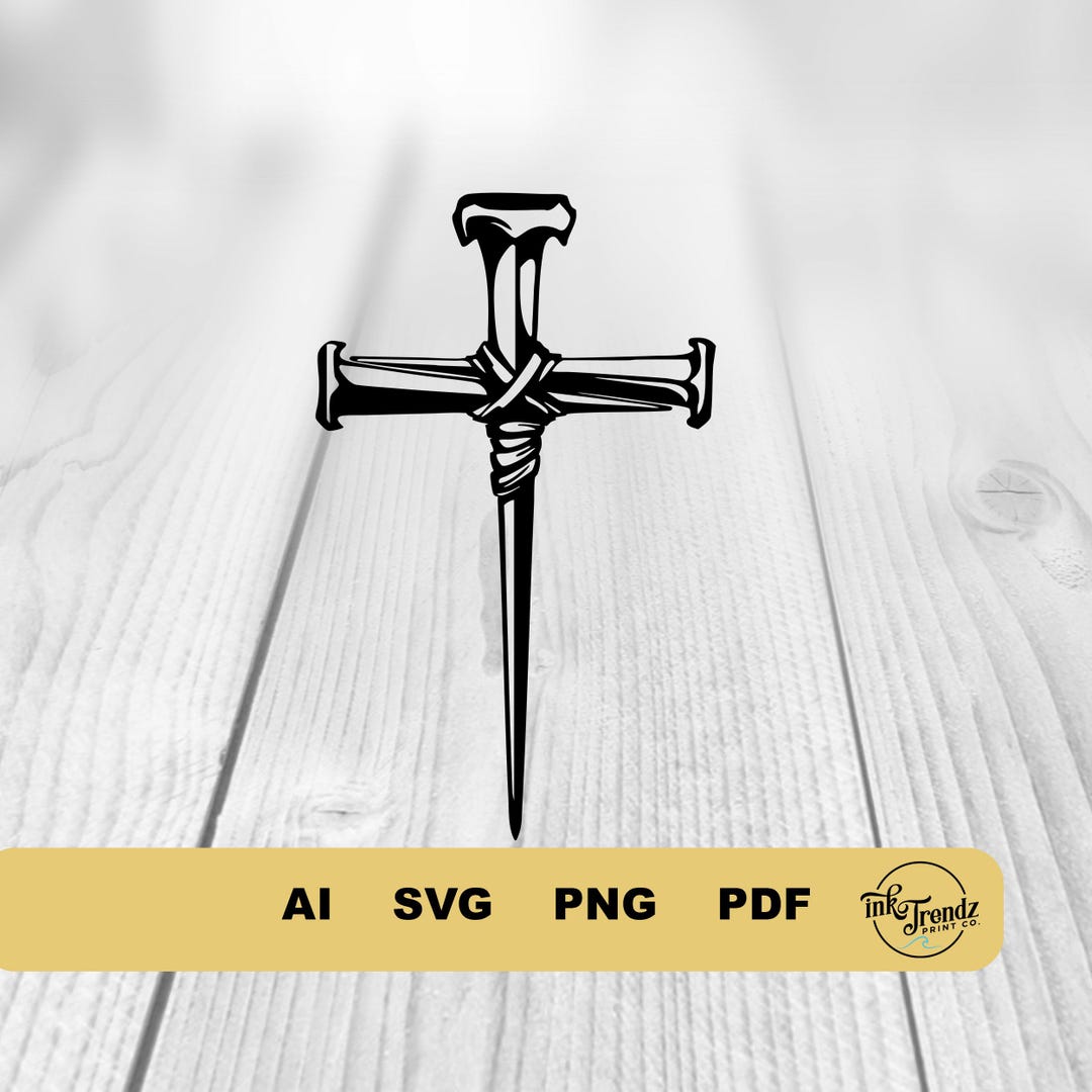 Vintage Nail Wrapped Cross Christian Jesus Christ - Digital Download ...