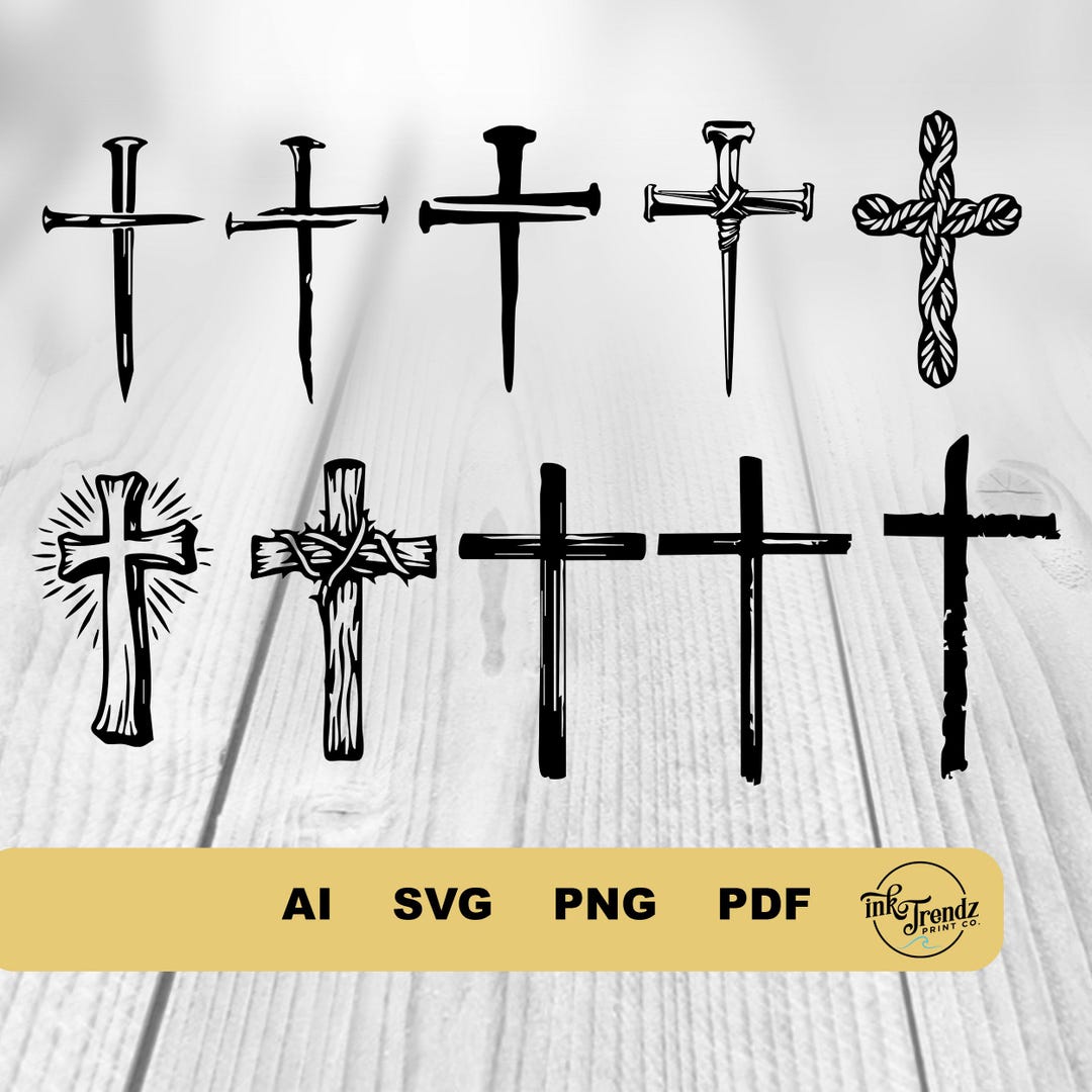 Christian Cross Svg, Cross SVG, Cross Silhouette, Religious Cross Svg ...