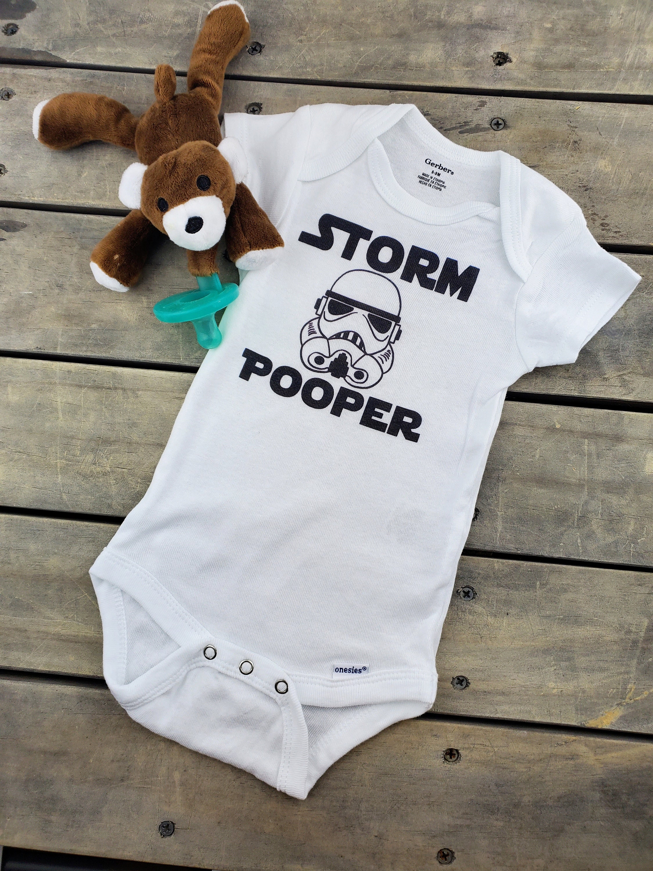 Ink Trendz® Storm Pooper Trooper| Movie Themed Cute Baby Shower Gift, Baby Girl, Newborn Onesies ...