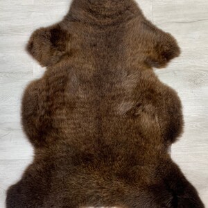 Genuine Sheepskin Rug Pelt Beautiful Brown Natural Color Sheepskin Seat ...