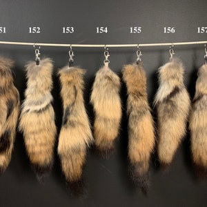 Real Fox Tails Keychain Large Authentic Fox Tails Fur Accessory for ...
