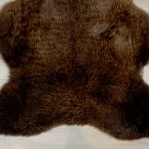 Genuine Sheepskin Rug Pelt Beautiful Brown Natural Color Sheepskin Seat ...