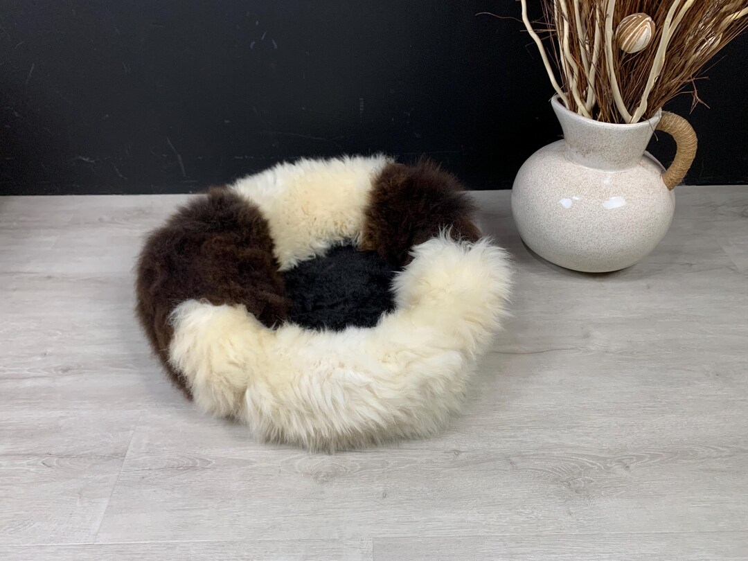 24'' Genuine Natural Sheepskin Pet Bed Soft - Etsy